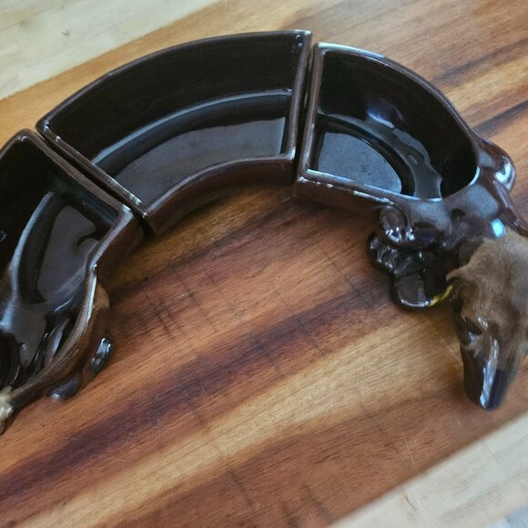 Artmark | Kitchen | Vintage Dachshund Dog Ceramic 3 Piece Snack Dip Set ...